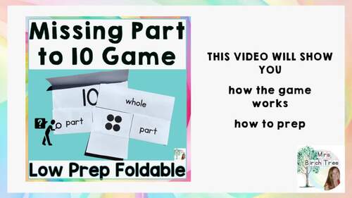 Find the Missing Addends Decomposing Numbers to 10 Activity Part Part ...