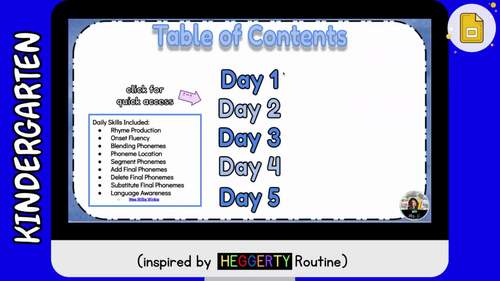 Phonological Awareness Heggerty Aligned Weeks 29-32 Kindergarten Bundle