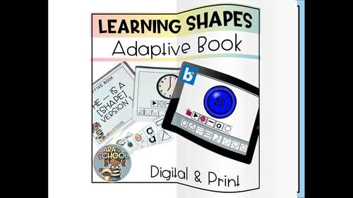 Adaptive Book Learning SHAPES with Core Words DIGITAL & PRINT by ABA in ...