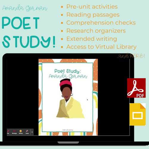Amanda Gorman Poet Study by Lit By Learning | TPT