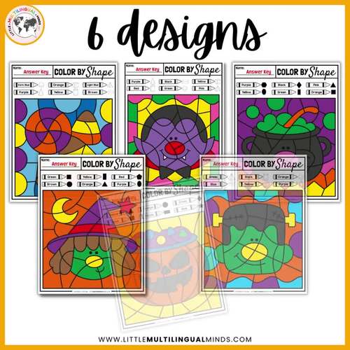 Halloween ELA Activities - Halloween Color By Code - Halloween Shapes ...