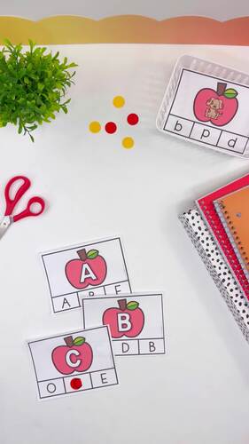 Apple Letter Matching Task Cards by Teaching Future Leaders | TPT