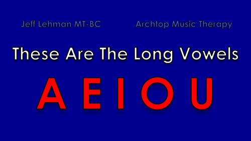 Speech Therapy Song & Video - These Are The Long Vowels | TPT