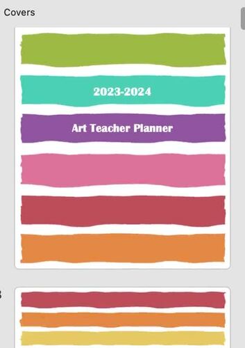 23-24 Art Teacher Planner. Editable digital or printable plan book