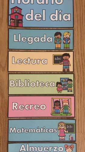 Horario de Clase-Class Schedule by Creative Bilingual Minds | TPT