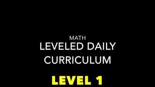 Math Leveled Daily Curriculum {LEVEL 1} by The Autism Helper | TPT