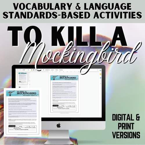 To Kill a Mockingbird Novel Study Unit Vocabulary and Language Skills ...