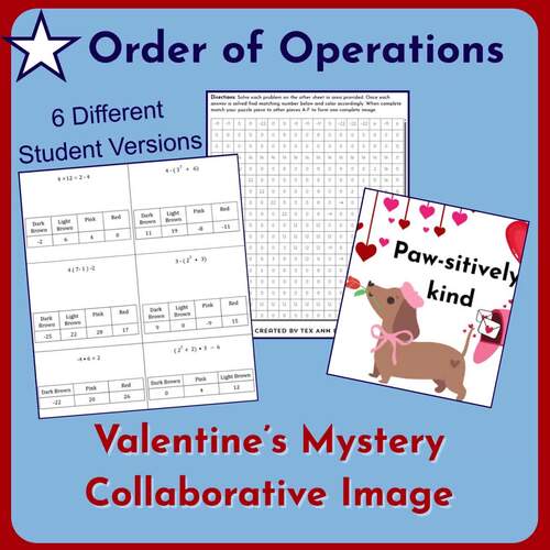 Order of Operations Valentine's Mystery Collaborative Image by Tex Ann ...