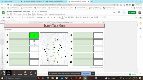 Holiday/Winter DIY Pixel Art TEMPLATES by Math with Mrs Markowski