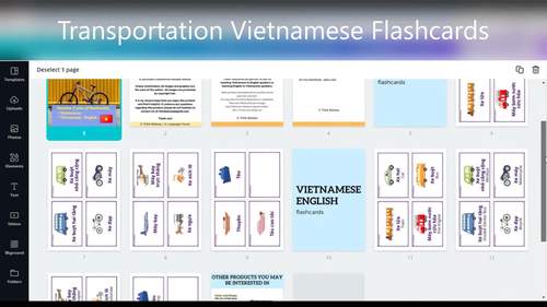 VIETNAMESE TRANSPORT FLASHCARD | transportation vietnamese english ...