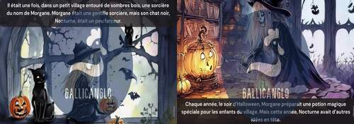 French Halloween short story for beginners Histoire niveau Primaire + audio