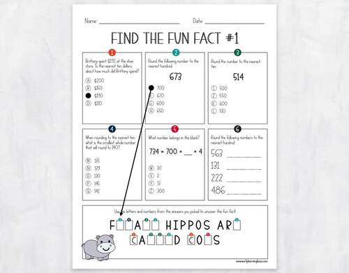 3rd Grade Math Spiral Review | Numbers & Operations in Base Ten | TPT