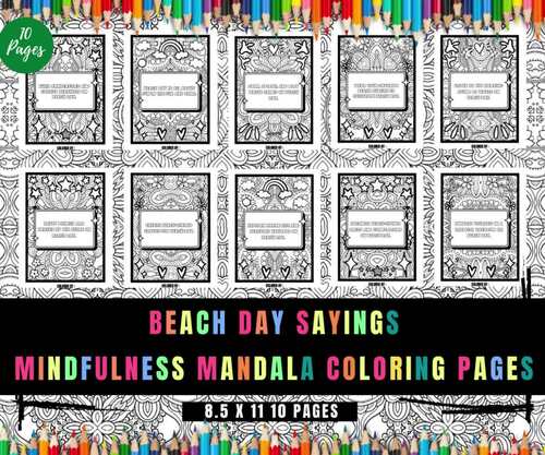 Beach Day Activities Door Decorations Saying, Craft Coloring Sheets, No ...