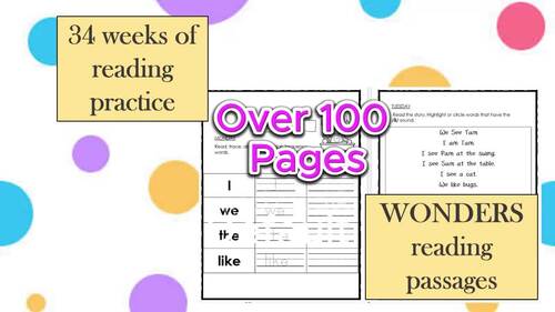 Weekly Reading and HFW Practice book by Growing Minds Hub | TPT