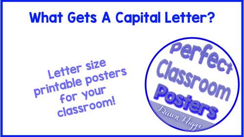 Capitalization Posters: When To Use A Capital Letter Printable Letter ...