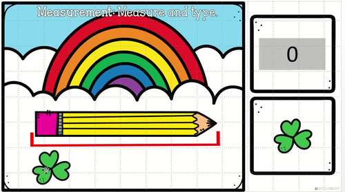 St. Patrick's Theme Measurement -ONLINE Distance Learn Google Digital +PPT