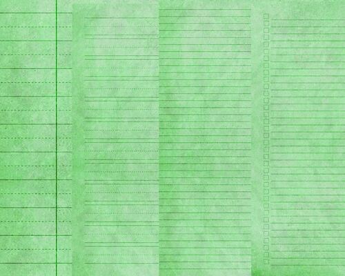 Green Vintage Digital Notebook Paper Pack, Back to School Writing ...
