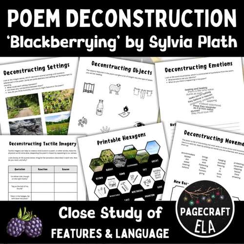 Poem Deconstruction of Blackberrying by Sylvia Plath | Pre-Reading Activity