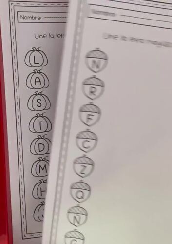 Hojas de Tarea de Español en Otoño - Abecedario & Sílabas - 1ro & 2do Grado