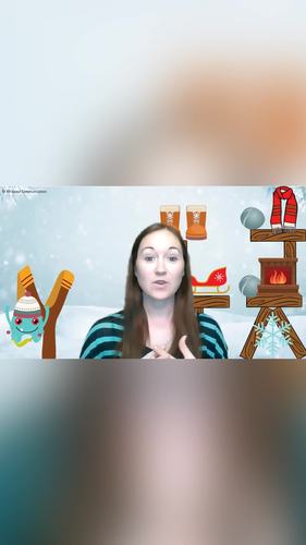 Angry Words Green Screen Game for Distance Learning WINTER VOCABULARY