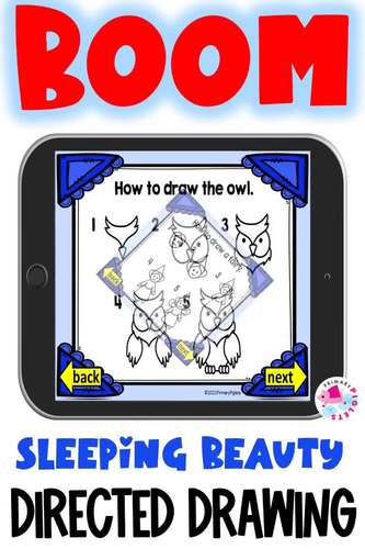 Directed Drawings Boom Cards SLEEPING BEAUTY by Primary Piglets | TpT