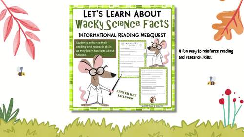 Wacky Science Facts Webquest Worksheets Internet Scavenger Hunt | TPT