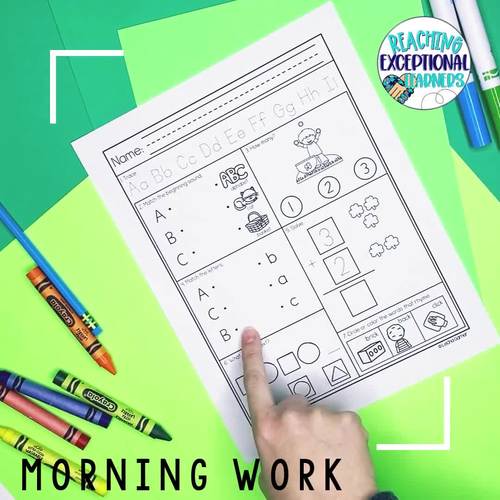 Morning Work Bundle Special Education | TPT