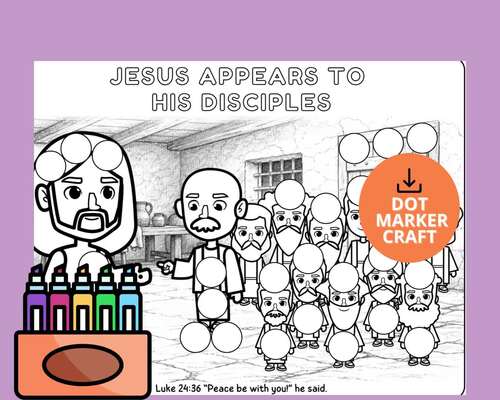 Jesus Appears to His Disciples Bible Dot Marker Craft | Resurrection ...