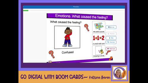 Boom™ Cards: Emotions- What caused the feeling? by Katrina Bevan