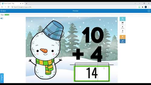 Snowman Addition within 20 Boom Cards by Little Hands on Learning