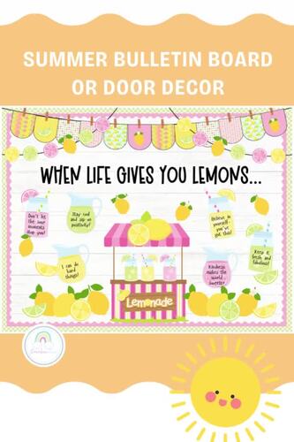 Lemon Summer Bulletin Board Door Decor Motivation April May Decorations
