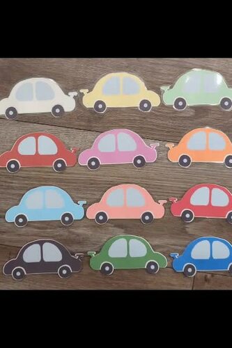 A Colorful Car Count and Subtract Transportation Game for Circle Time