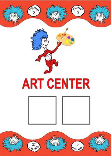 Center Poster Slides (Dr Seuss Themed) 3K, preK, Kindergarten | TpT