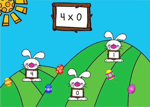 Easter Multiplication Fact Fluency Practice Spring Digital Math Boom Cards