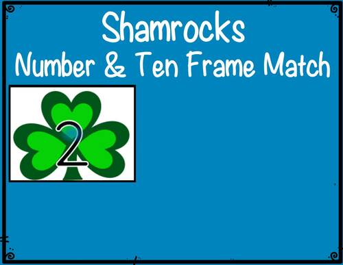 Shamrocks Themed 0-25 Number, Ten Frame & Number Word Match | TPT