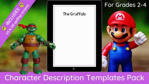 Character Description Writing - Templates Pack - Set 2 by WorldSkoolie