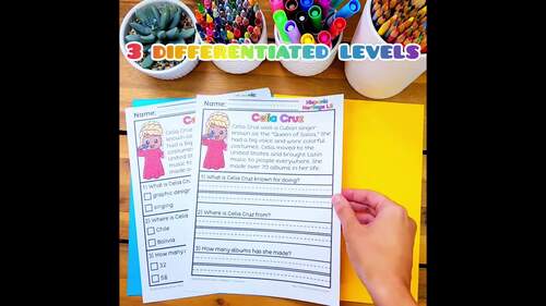 Hispanic Heritage Leaders Reading Comprehension Passages & Activities ...