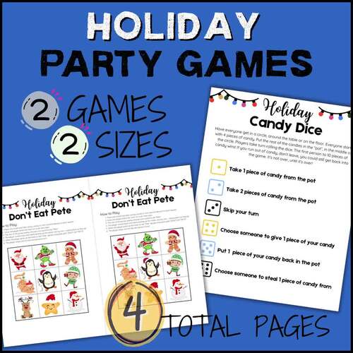 Candy Dice & Don’t Eat Pete | 2 Pack of Fun Holiday Party Games for ...
