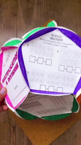3rd Grade Math Review Crafts, Activities, Dodecahedron Math Projects ...