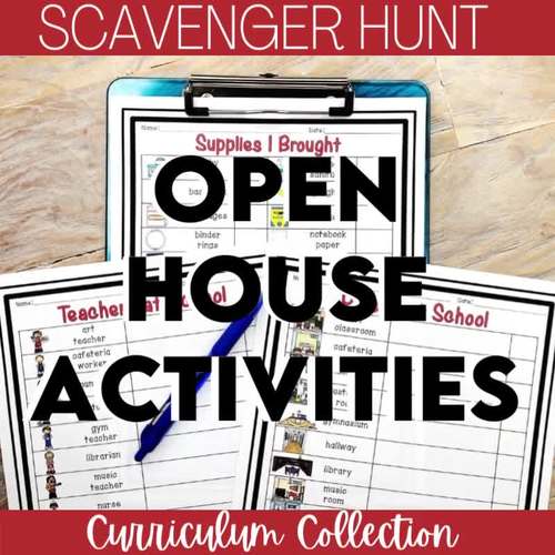 Open House Scavenger Hunt | Back to School Open House Activities EDITABLE