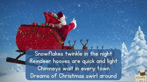 Music: Santa's Sleigh Choir Song Classroom Songs Reading Lyrics Sing-along