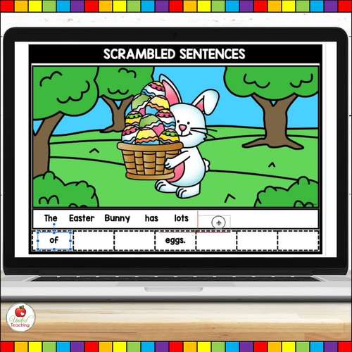 Sentence Building Easter (Google Slides™ and Worksheets) by United Teaching