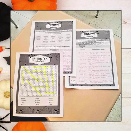 Halloween Bundle for ELA (Creative Writing, Figurative Language ...