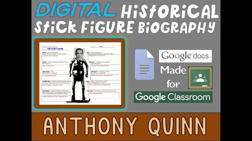 HISPANIC HERITAGE MONTH BUNDLE: 50 Google Doc Stick Figure Mini Bios