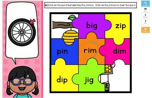 CVC Words Mystery Puzzle for Short Vowel i Boom™ Cards by Primary Tidbits