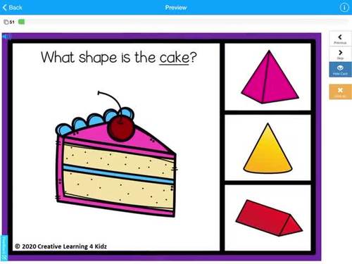 3D Shapes Boom Cards for Distance Learning by Creative Learning 4 Kidz