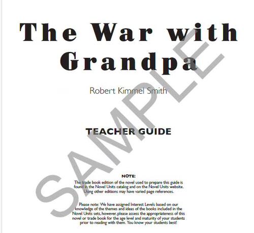 The War With Grandpa Novel Units® Teacher Guide Novel Study | TPT