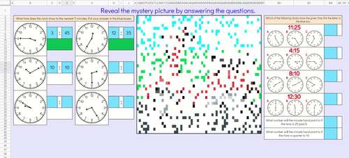 Digital Math Pixel Art Mystery Picture 2nd Grade 2.MD.7 - Telling ...