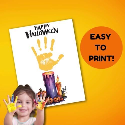 Halloween Handprint Craft Template | Halloween Craft | Halloween Activities
