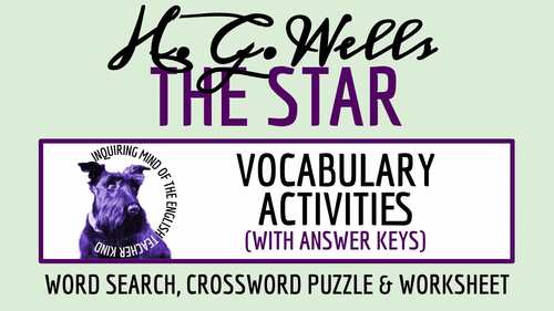 "The Star" by H. G. Wells Vocabulary Activities | Crossword Puzzle ...
